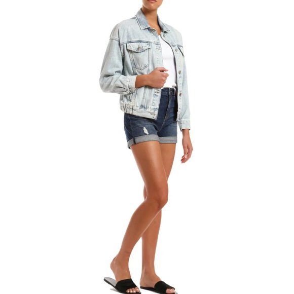 Mavi | Jackets & Coats | Mavi Linda Bleached Denim Trucker Jacket L ...
